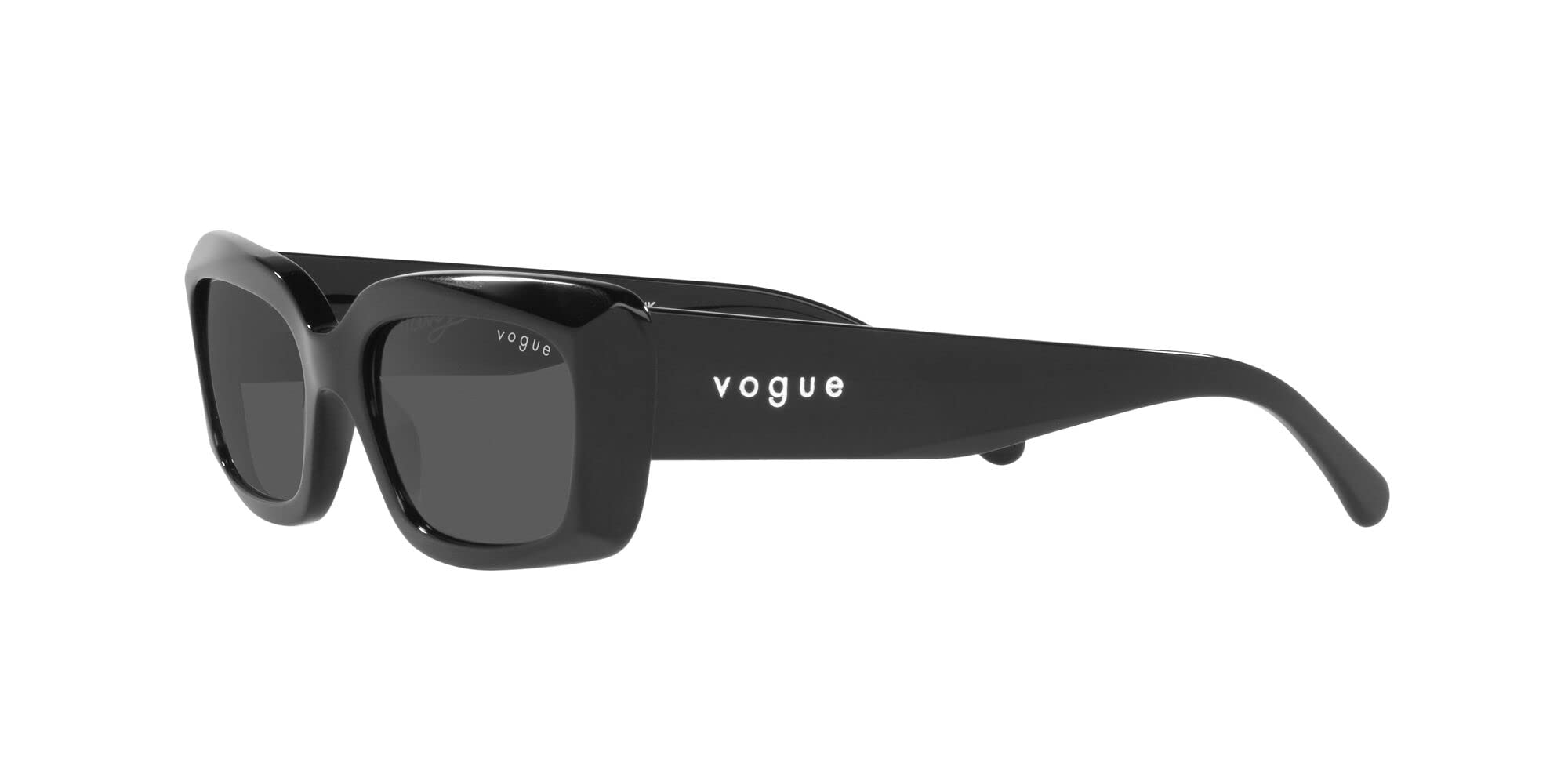 Vogue Eyewear Woman Sunglasses Black Frame, Dark Grey Lenses, 52MM