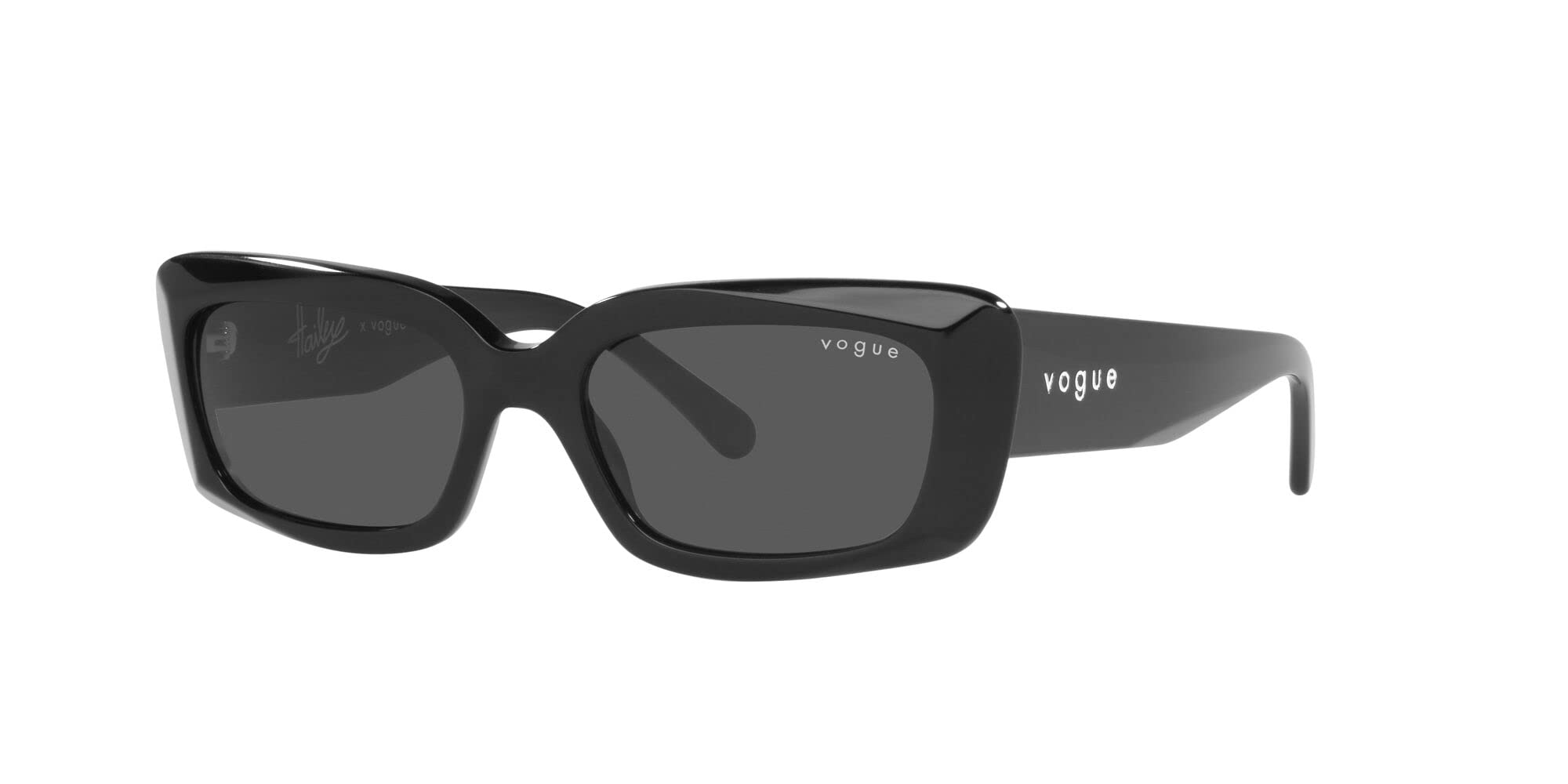 Vogue Eyewear Woman Sunglasses Black Frame, Dark Grey Lenses, 52MM