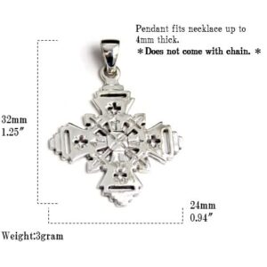 COSUMOSU Ethiopian Cross 925 sterling silver Pendant African wedding jewelry (Cross)