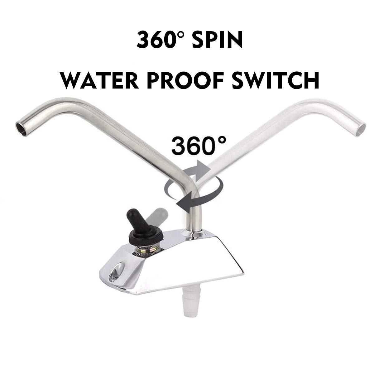 Water Pump, 12V Pump DC Self-Priming Water Pump High Pressure Self-Priming Caravan for Camper Marine Boat Lawn