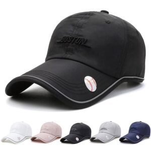 Clakllie Long Brim Baseball Caps Breathable Outdoor Caps Curved Brim Quick Dry Hat UV Protection Runner Hats,White