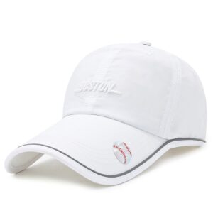 clakllie long brim baseball caps breathable outdoor caps curved brim quick dry hat uv protection runner hats,white