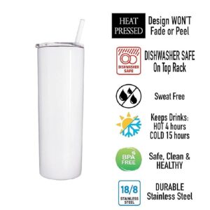 AVITO Personalized Swim Tumbler - Gift for Swimmer - Swim Team End of Season Gift - Swim Coach Gift - 20 oz Tumbler with Closing Lid and Straw - Stainless Steel - Vacuum Insulated