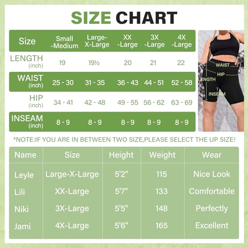 HLTPRO 3 Pack Biker Shorts for Women(Reg & Plus Size) - High Waist Buttery Soft 8" Womens Shorts for Workout, Yoga, Running