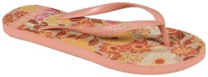 rip curl kid's wave shapers sandal - peach - youth 5