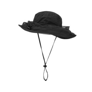 Fishing Hat Sun Protection Hat Mosquito Head Net for Outdoors Bucket Hat with Hidden Net Mesh Black