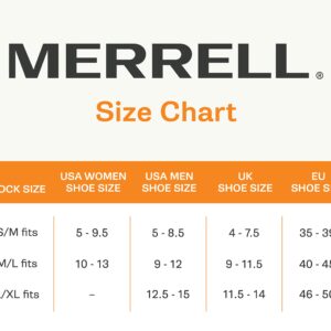 Merrell Unisex-Adult's Men's and Women's Merino Wool Work Socks-3 Pair Pack-Arch Support, Ankle-Charcoal, Medium-Large