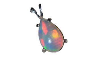 genuine pear ethiopian fire opal pendant 925 sterling silver wedding gemstone jewelry