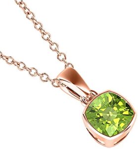 jewelscart 1.50 ct cushion cut gemstone14k rose gold over love pendant for women's