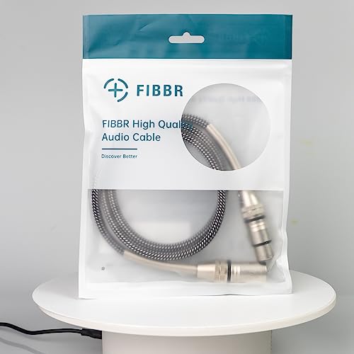 FIBBR XLR Cable 15ft-2 Pack, Microphone Cable Nylon Braided XLR Male to Female Heavy Duty Balanced Microphone Cord Compatible with Preamps/Speaker Systems and More