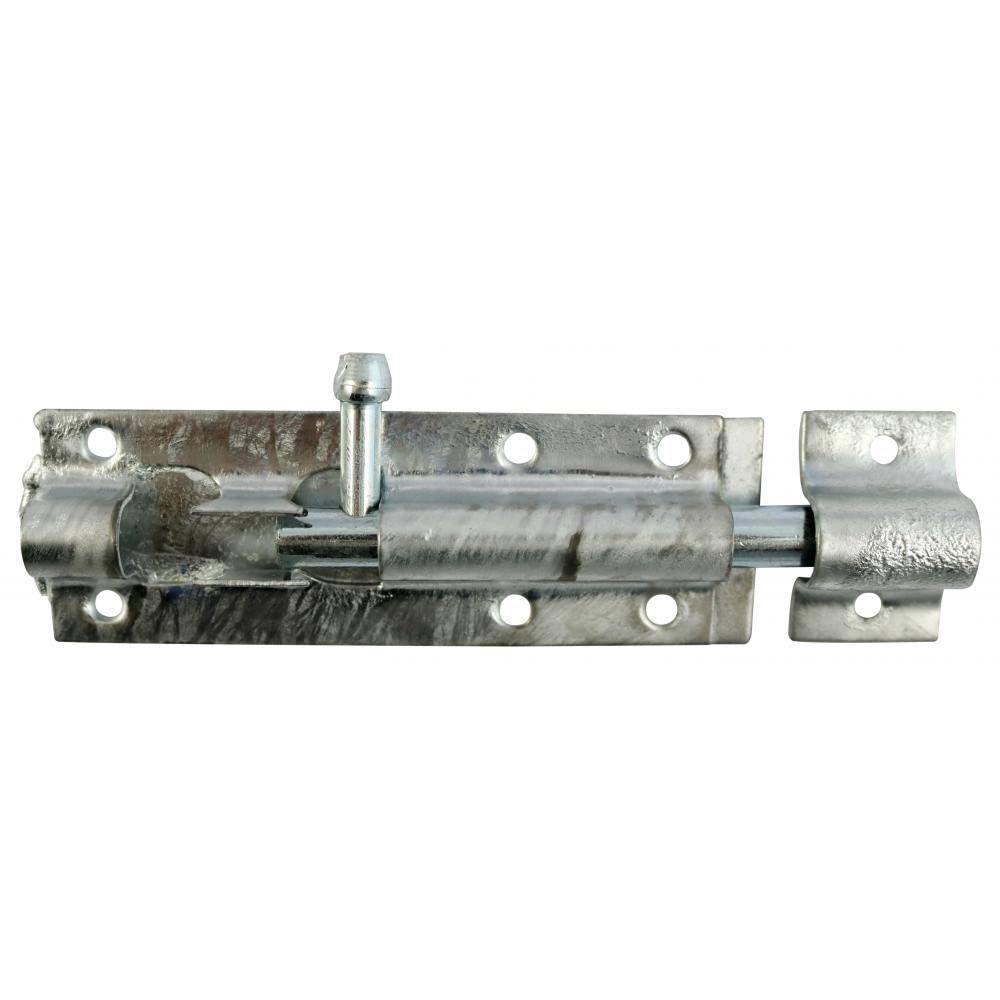 TIMCO TBS4GP Straight Tower Bolt - Hot Dipped Galvanised - 4" - Great for securing Flush Fitting Gates and shed Doors in a Closed Position, Adding Increased Security, Silver