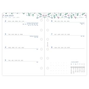 filofax pocket garden week to view 2023 diary, white (23-68292)