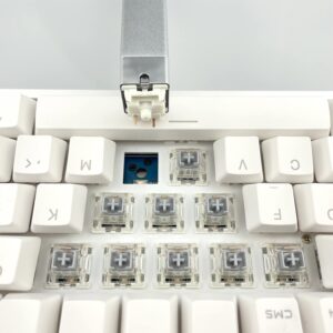 Gateron G Silver Pro Switches pre-lubed 3pin RGB SMD Linear Dust-Proof Single Spring Switch for Gaming Mechanical Keyboard (72 Pcs, Silver)