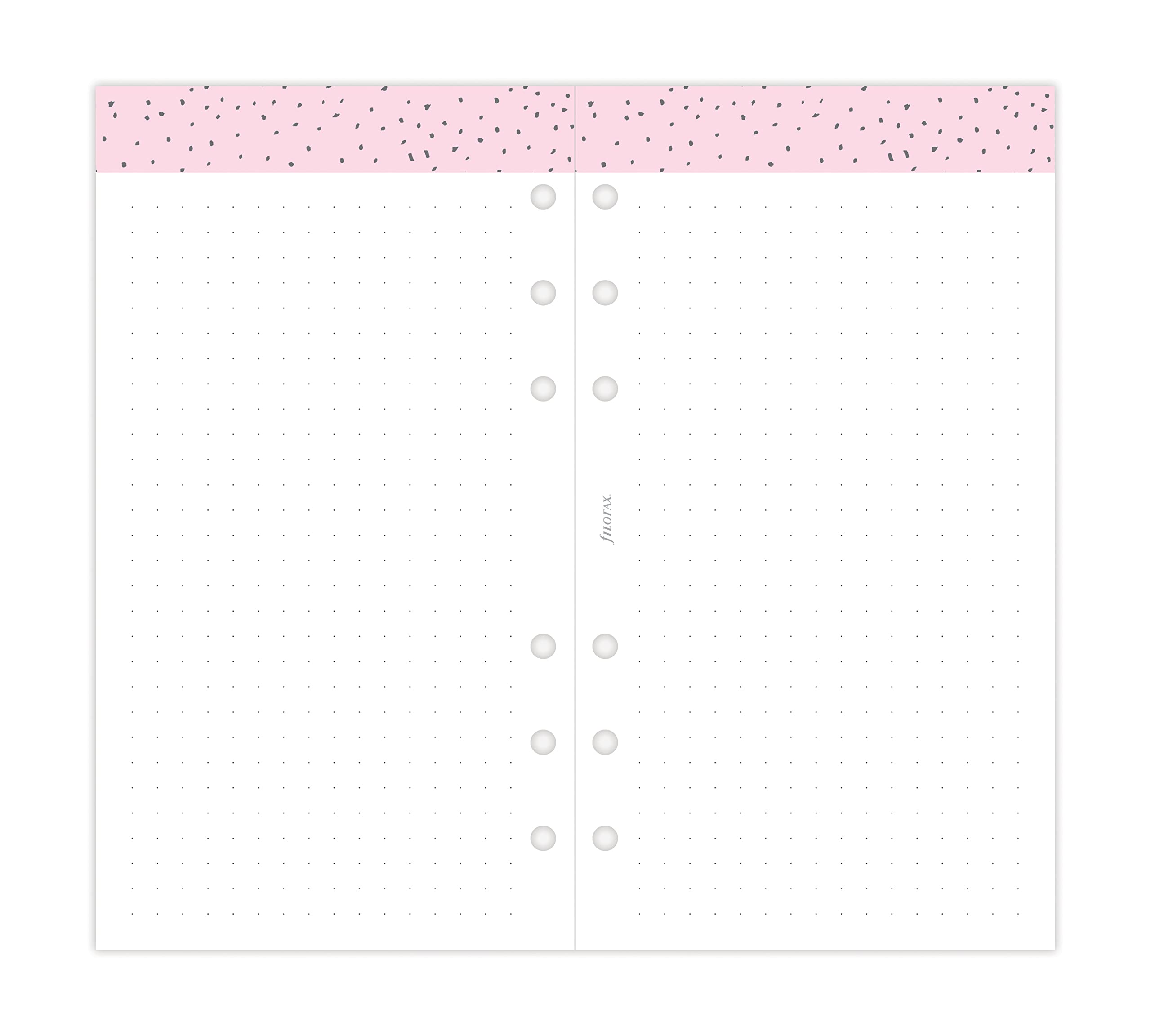 Filofax Personal Confetti Week to View Diary - 2023, White (23-68491)