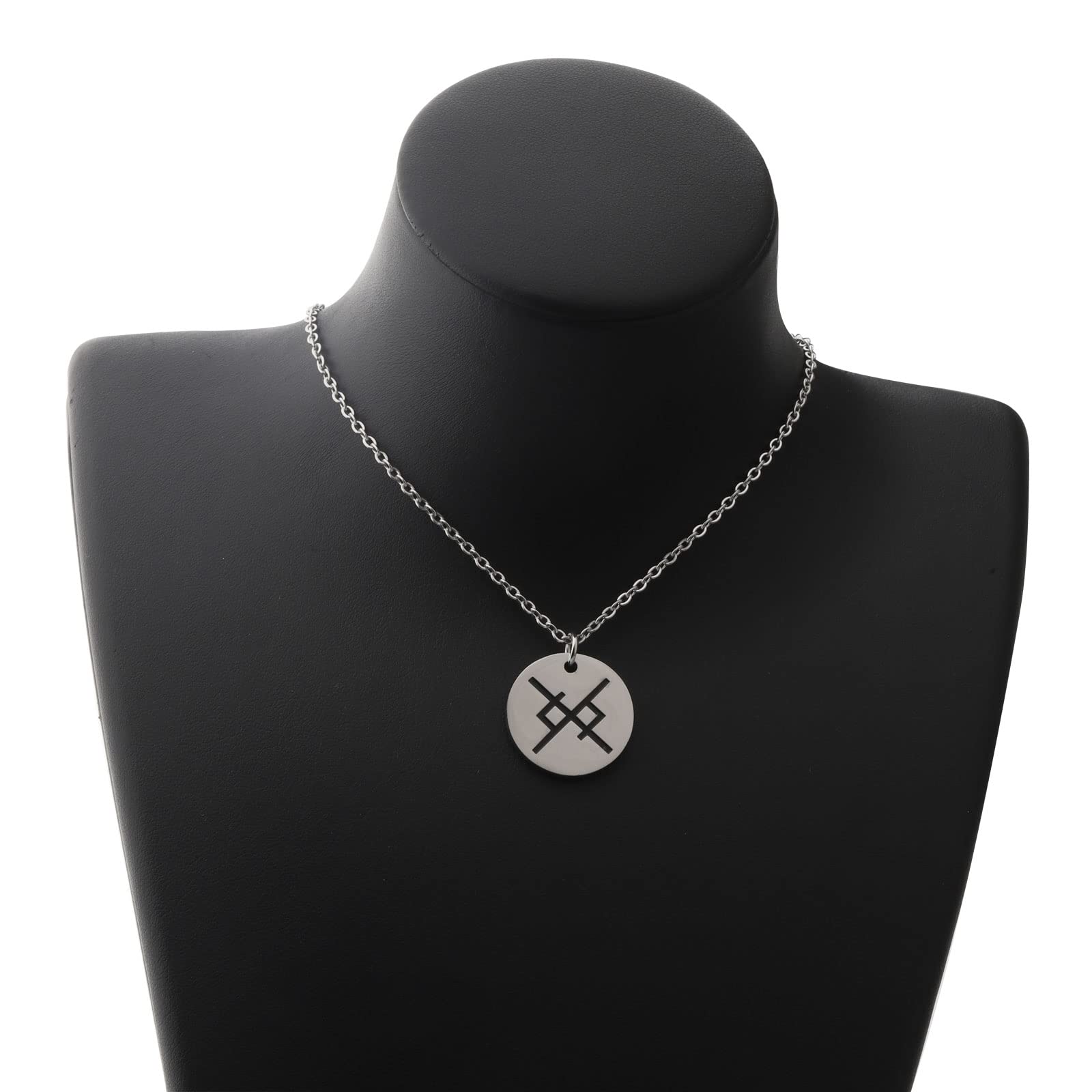 bobauna Eternal Love Bind Rune Pendant Necklace Nordic Viking Jewelry Gift (Eternal Love necklace)