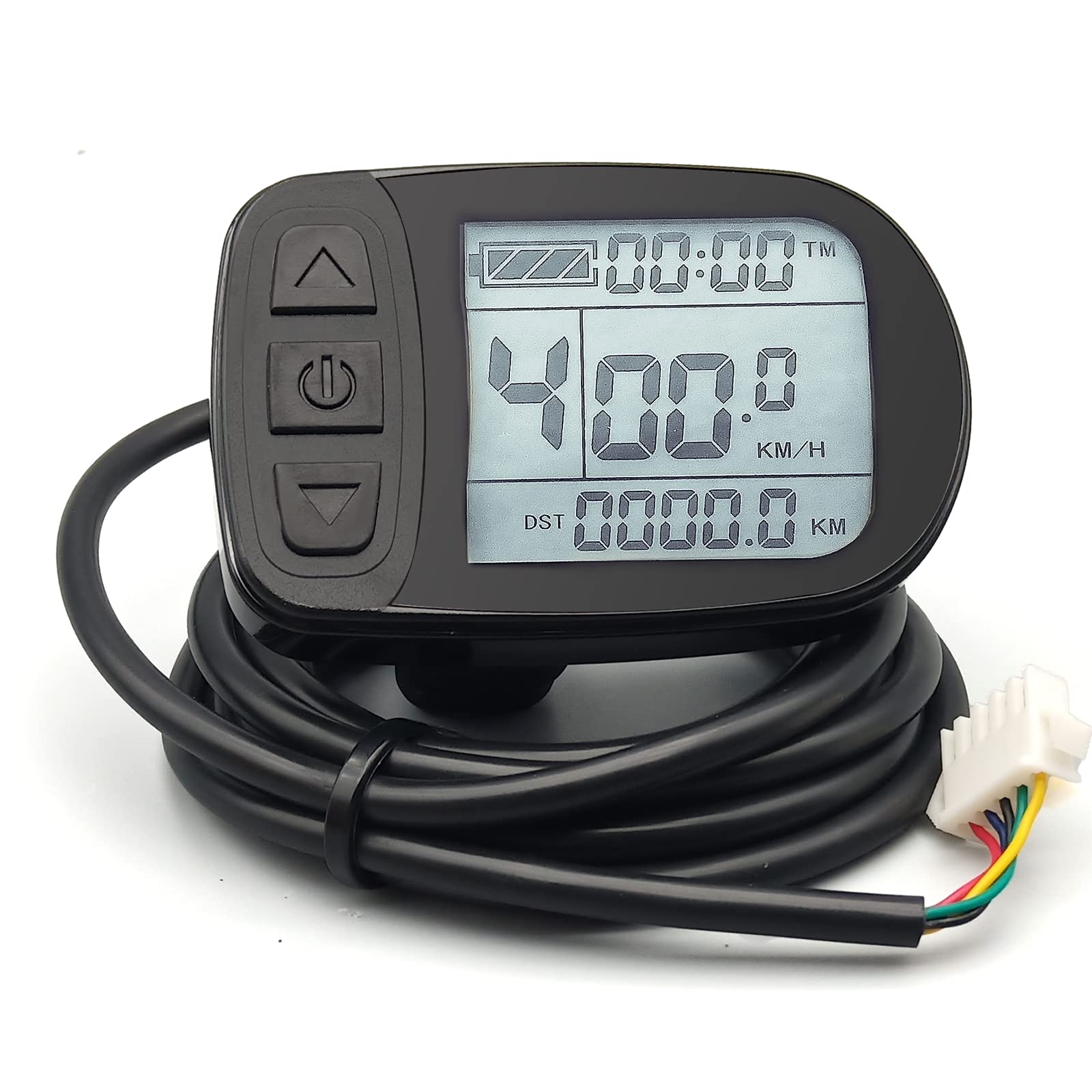 HUDAMZKY Ebike LCD Display Meter KT-LCD5 24V 36V 48V 52V Electric Bike Conversion Kit Display for KT Controller (LCD5 SM Plug)