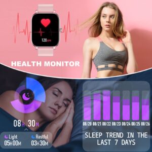 Choiknbo Smart Watch for Women Fitness Tracker Watch for Android/iOS Phones, Activity Trackers and Smartwatches with Heart Rate/Sleep Monitor, Step Counter, Waterproof Smart Watches