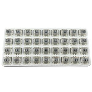 Gateron G Silver Pro Switches pre-lubed 3pin RGB SMD Linear Dust-Proof Single Spring Switch for Gaming Mechanical Keyboard (72 Pcs, Silver)