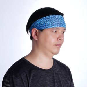 obmwang 8 Pieces Sports Headbands - Non-Slip Sweatbands for Workout, Travel, Fitness, Moisture Wicking for Men and Women