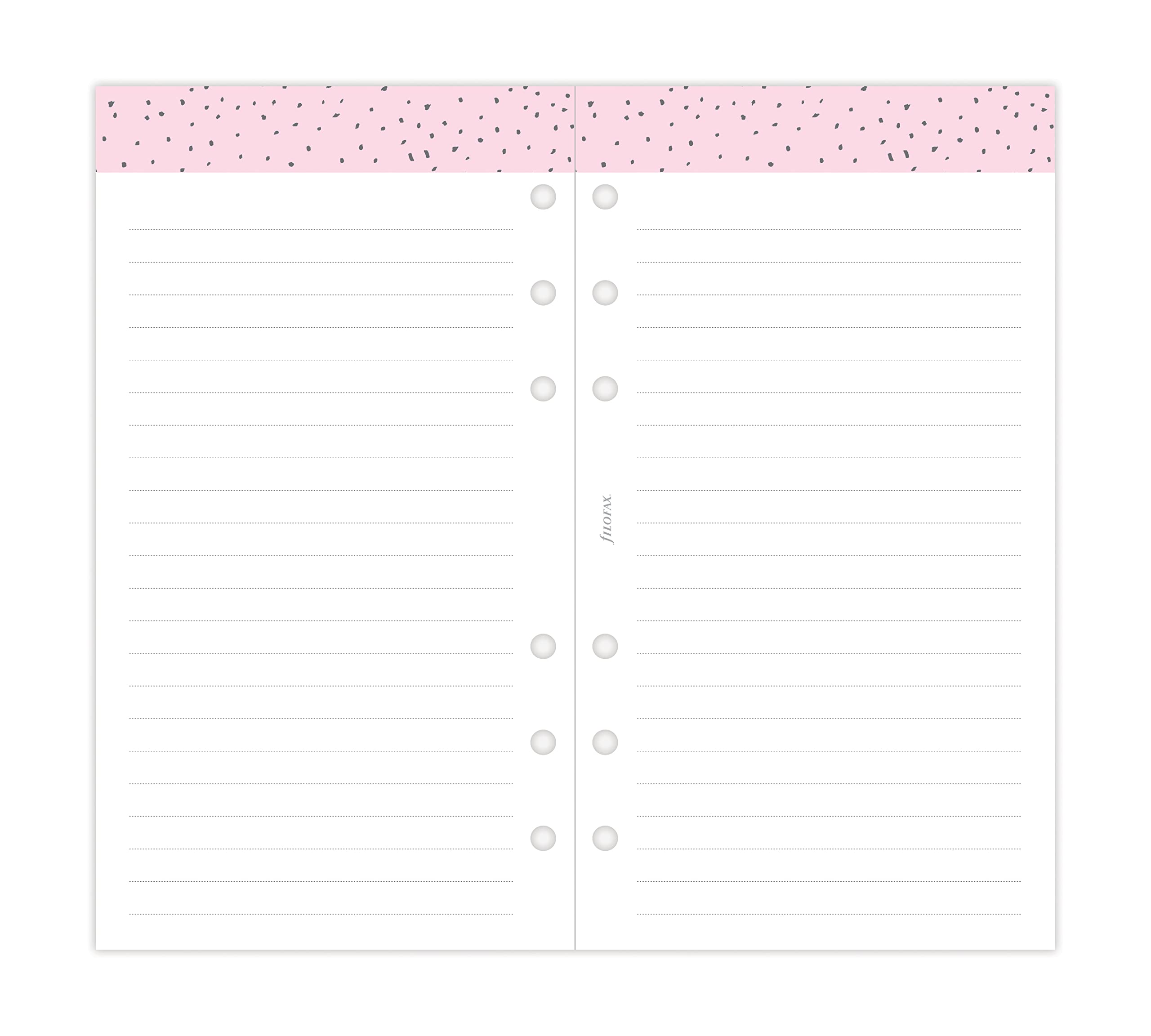 Filofax Personal Confetti Week to View Diary - 2023, White (23-68491)