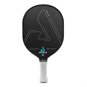 joola radius pro pickleball paddle with textured carbon grip surface - creates more spin and maximum control - largest sweetspot - 16mm pickleball racket with response polypropylene honeycomb core