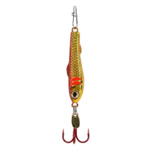 clam 16750 pinhead pro, 1/4oz, size 8, gold/red glow