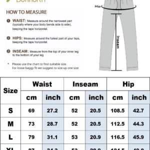 Bonnorth Women's Linen Beach Capri Pants Womens Lounge Loose Running Pants for Women Wide Leg Plus Size Casual Pants for Women Yoga Golf Lightweight Pants White L