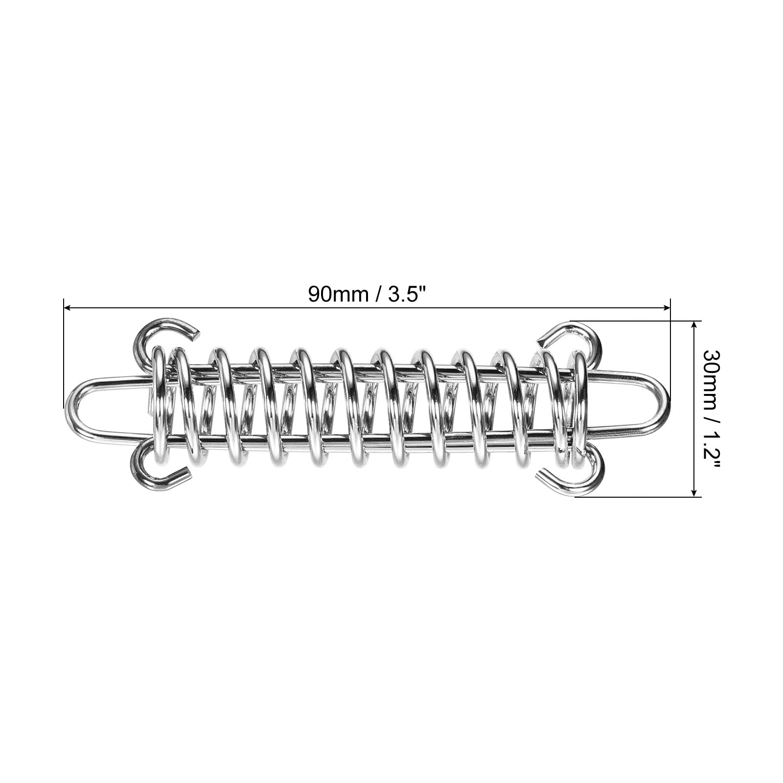 MECCANIXITY Tent Spring Buckle, 90x30mm Heavy Type Stainless Steel Rope Tensioner Accessories for Awning Tarps Wire Racks, Pack of 10