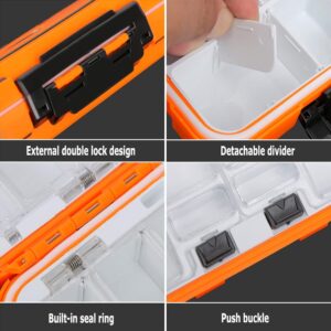 FASPLORE Fishing Tackle Box Floating Storage Box Waterproof Portable Tackle Box.