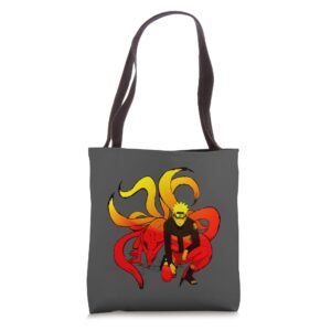 naruto shippuden naruto and 9 tails tote bag