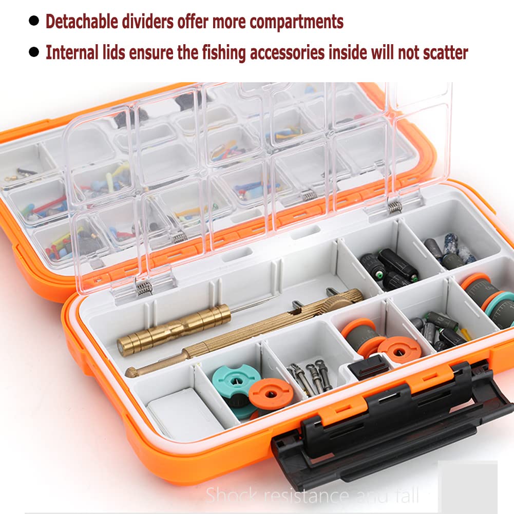 FASPLORE Fishing Tackle Box Floating Storage Box Waterproof Portable Tackle Box.