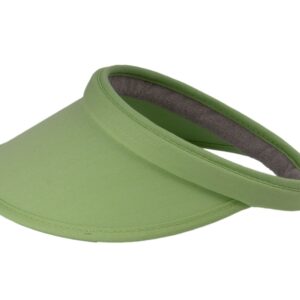 TopHeadwear Sports Cotton Twill Clip-On Visor 3.5 Inch Wide Brim, Jade Lime