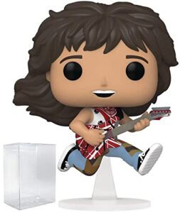 pop rocks: eddie [van] halen with guitar funko vinyl figure (bundled with compatible box protector case)