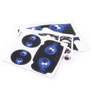 vr controller headset stickers, ultra thin comfortable accurately paste vr glasses protective sticker anti pollution for oculus quest 2(blue flame football)