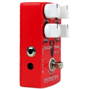 PP-24 Guitar Effect Pedal Classic Distortion Analog DC 9V True Bypass (Red)