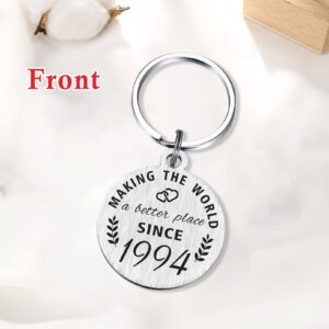 ABNTY 30th Birthday Gifts for Women Men, 30 Year Old Birthday Keychain, Born in 1994 Gifts, 1994 Birthday Decorations