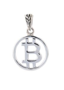 jewelry trends crypto sterling silver small bitcoin symbol cryptocurrency pendant