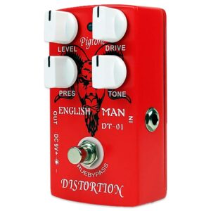 PP-24 Guitar Effect Pedal Classic Distortion Analog DC 9V True Bypass (Red)