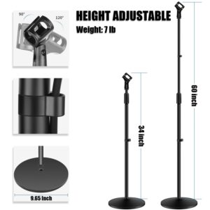 GLEAM Microphone Stand - Universal Mic Mount with Heavy Compact Base