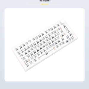 KPREPUBLIC NextTime X75 75% Gasket Mechanical Keyboard kit PCB Hot Swappable Switch Lighting effects RGB switch led type c Next Time 75 (X75 White Barebone Kit x1)