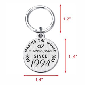 ABNTY 30th Birthday Gifts for Women Men, 30 Year Old Birthday Keychain, Born in 1994 Gifts, 1994 Birthday Decorations