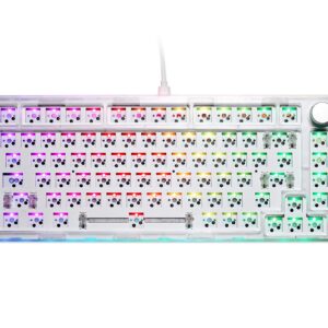 KPREPUBLIC NextTime X75 75% Gasket Mechanical Keyboard kit PCB Hot Swappable Switch Lighting effects RGB switch led type c Next Time 75 (X75 White Barebone Kit x1)