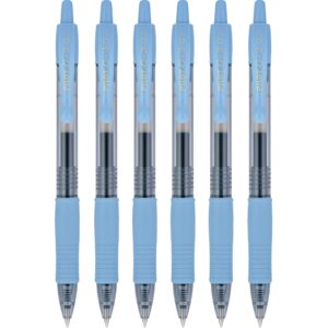 pilot g2 premium refillable & retractable rolling ball gel pens, 0.7mm fine point, periwinkle, 6-pack