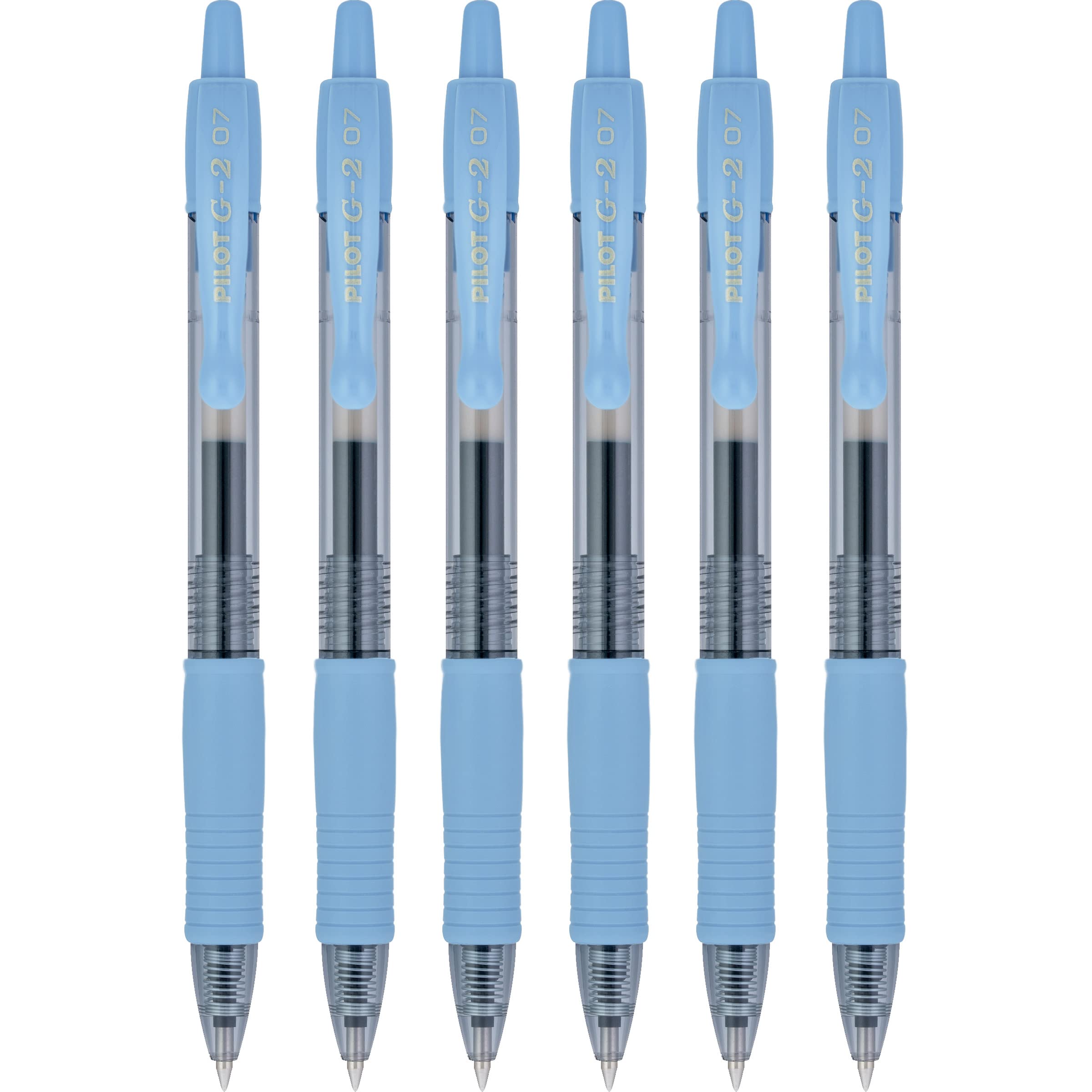 PILOT G2 Premium Refillable & Retractable Rolling Ball Gel Pens, 0.7mm Fine Point, Periwinkle, 6-Pack