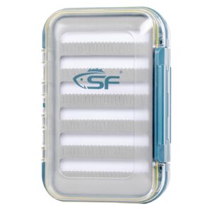 sf fly fishing silt foam waterproof fly box double side clear fishing box