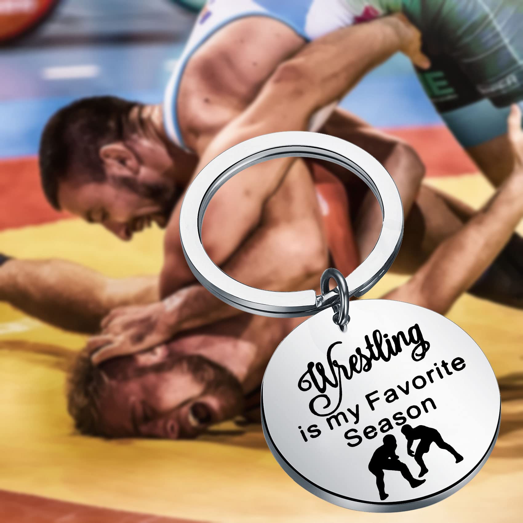 bobauna Werstling Keychain Wrestler Gift Wrestling Is My Favorite Season Wrestling Gift (werstling keychain)