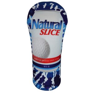 natural slice blue tie dye driver 460cc club headcover handmade by beejos