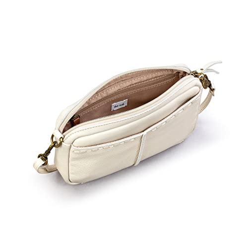 The Sak womens Cora Leather Crossbody, Stone, One Size US