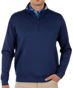 bobby jones performance rtj quarter-zip pullover (medium, summer navy)