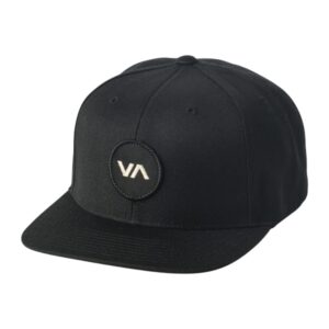 rvca men's va patch snapback, black